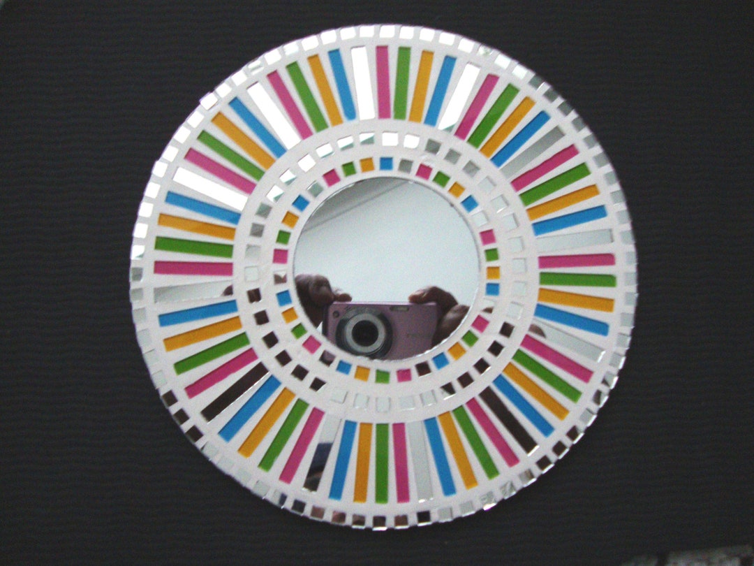 Mosaic Mix Colour Glass & Silver Mirror KIT. 20 Cm Diameter, Full Kit ...