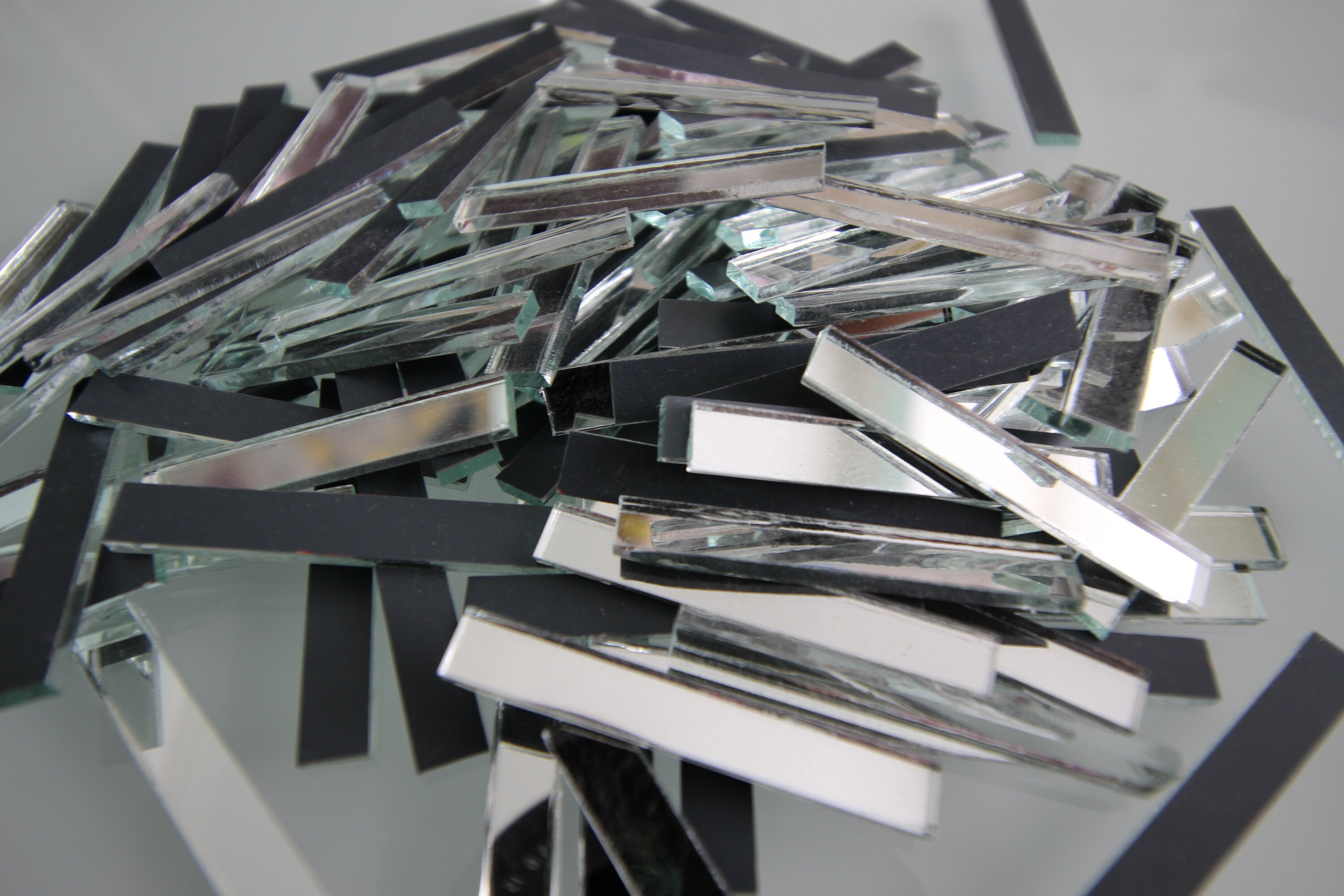 Mosaic Silver Mirror Glass Strips Art & Craft 5 X 0.5 Cm 2 - Etsy