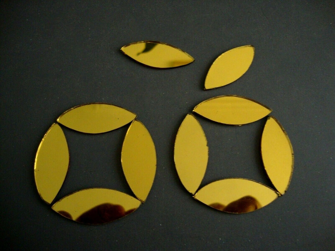 Mosaic Gold Mirror Eye Shape Shape, Approx 3.5 X 1.5 Cm Art & Craft, 50 ...