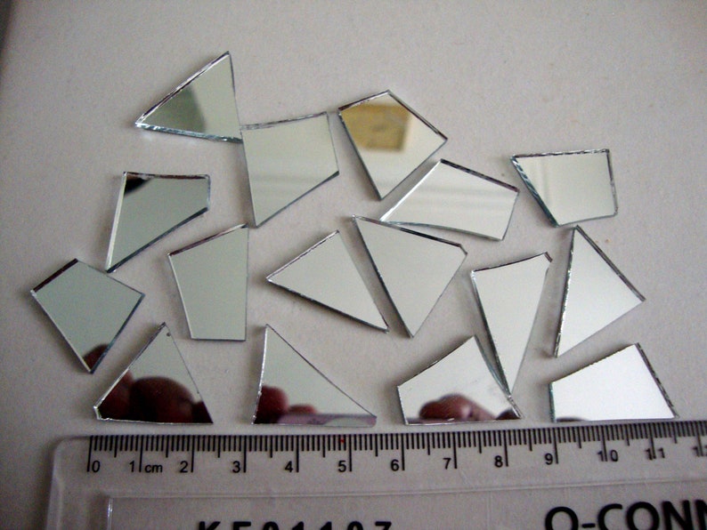 500 Pieces Mosaic Silver Mirror Glass MEDIUM OFF CUTS Approx - Etsy