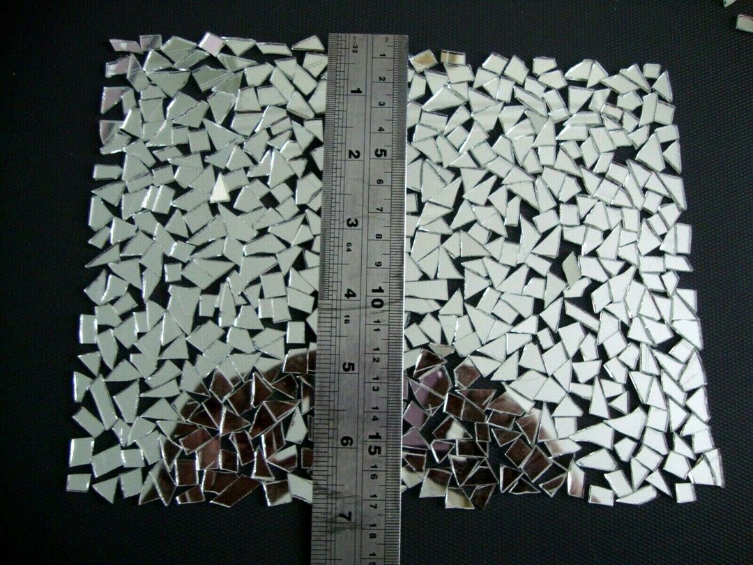 Broken Mirrors, 1000 Pieces, SMALL off Cuts Silver Glass Mirror 2 Mm ...