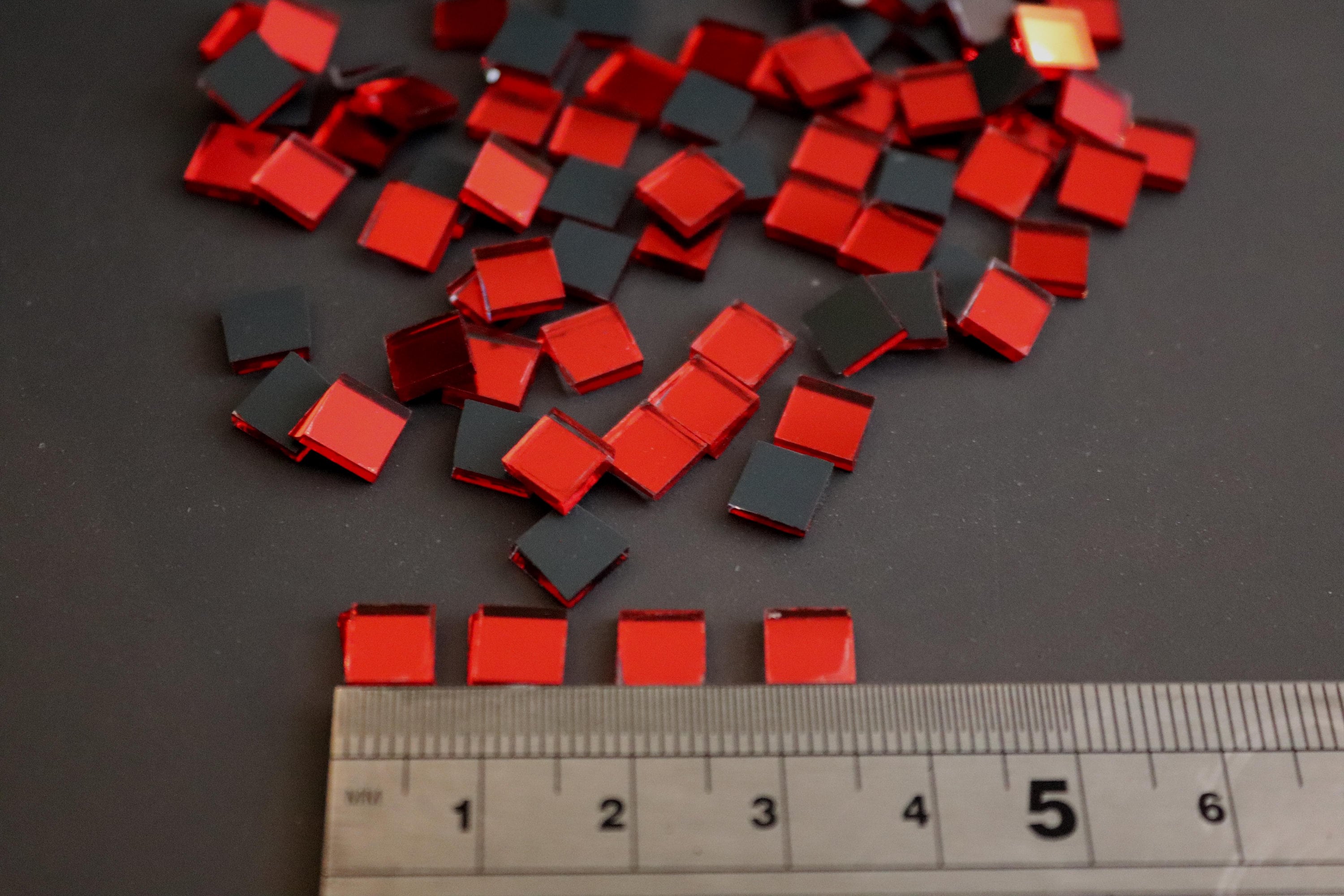 200 Mosaic Quality Red Mirror Tiles approx 0.5 X 0.5 Cm 2 - Etsy