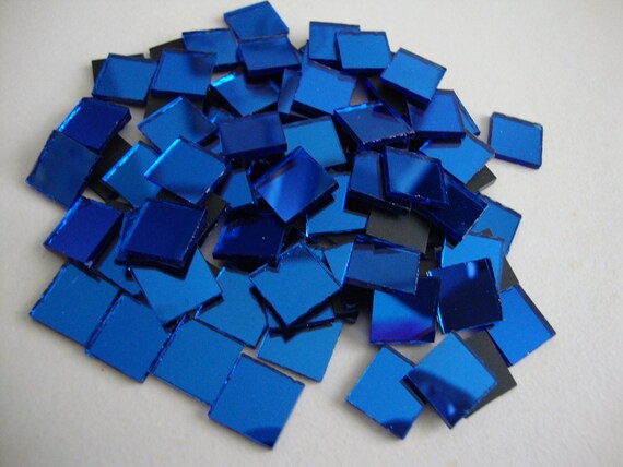 300 Pieces Mosaic Royal Blue Mirror Glass for Art & Craft - Etsy
