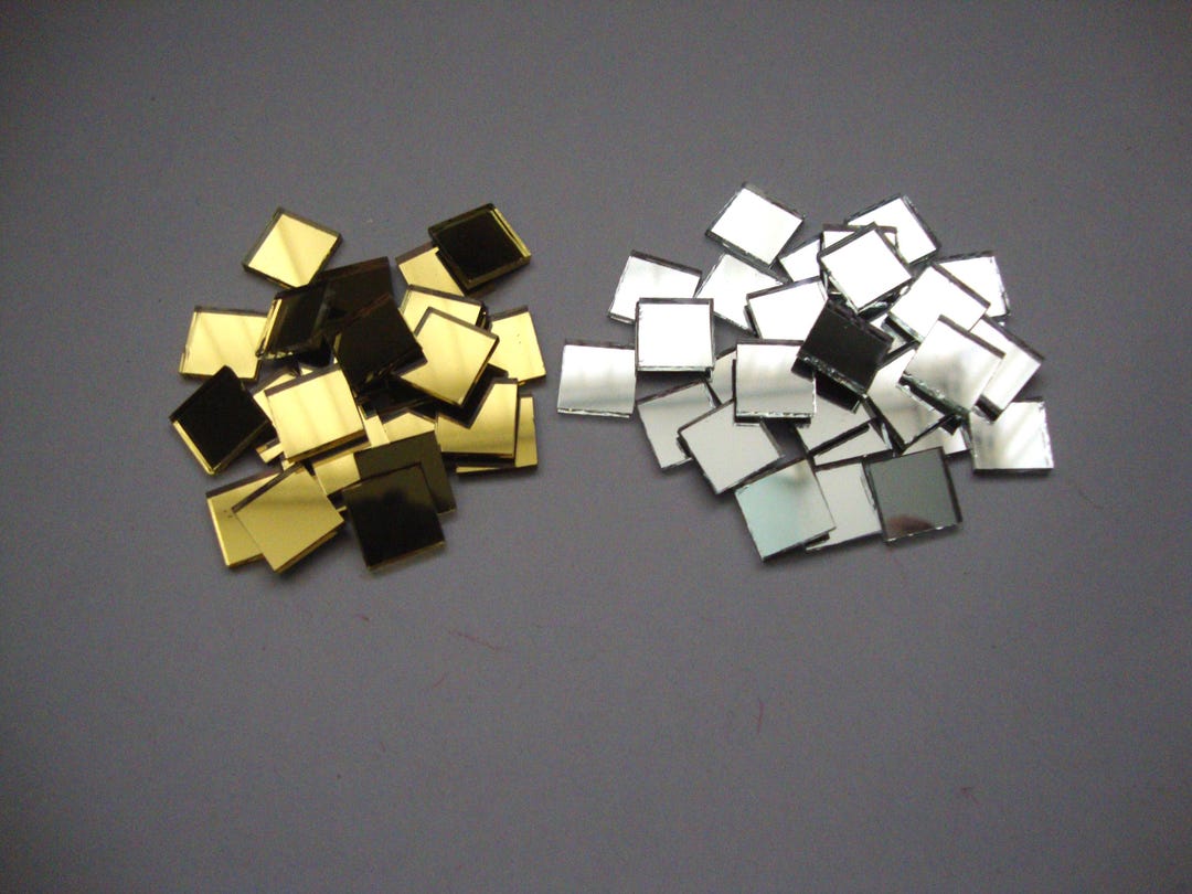 300 # Mosaic 2 Mix Color Mirror Glass Approx 1 X 1 Cm, 2 Mm Thick. - Etsy