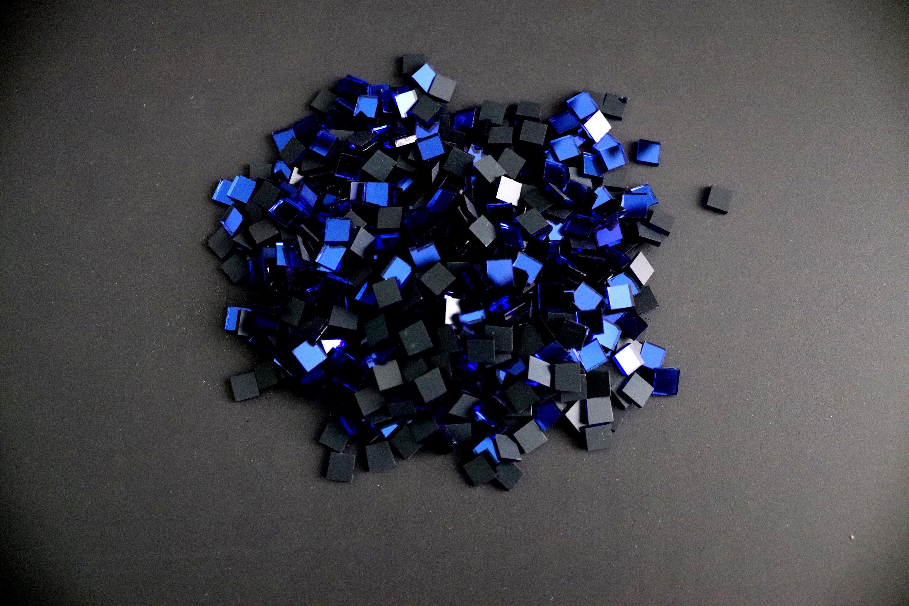 500 Pieces Mosaic Royal Blue Mirror Approx 5 X 5 Mm. - Etsy