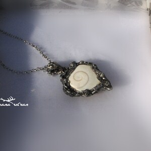 Operculum Pendant, Natural Operculum Shamanic Protective Amulet, Tribal ...