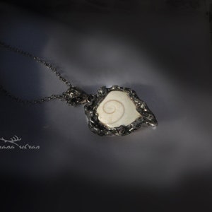 Operculum Pendant, Natural Operculum Shamanic Protective Amulet, Tribal ...