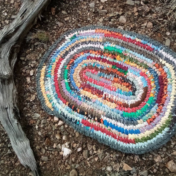 Oval Rag Rug - Etsy