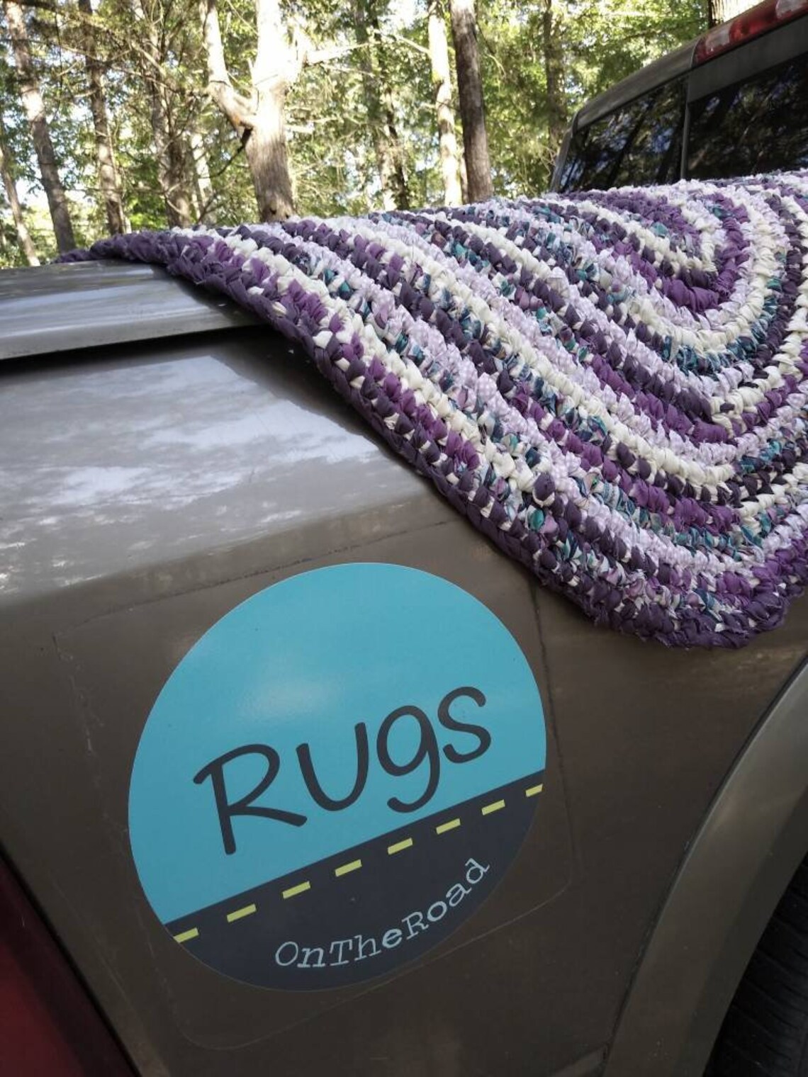 Pink Blue Black Rag Rug. Oval. Machine Wash & Dry Amish - Etsy