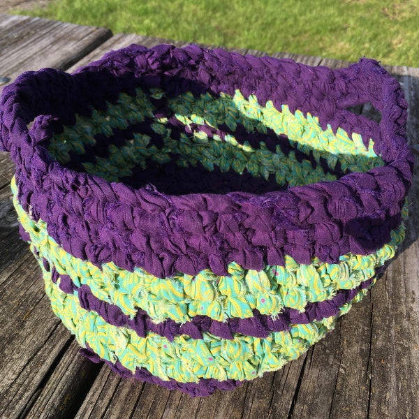 Rag Crochet Basket - Etsy