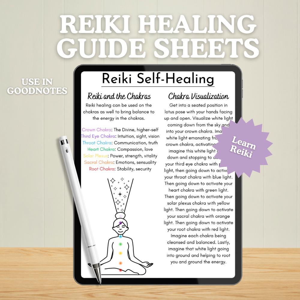 Reiki Healing Guide Sheets: Printable Workbook (PDF Download 8.5x11) - Etsy