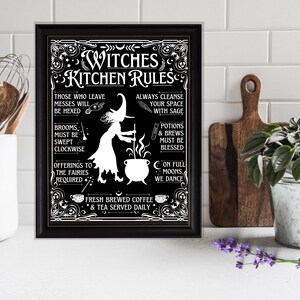 Witch Art Printable Witches Kitchen Rules Art Print Pagan Art - Etsy