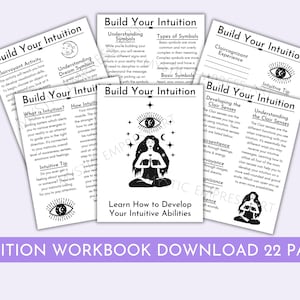 Intuition Guide Sheets Downloadable Printable Psychic Workbook Book of ...