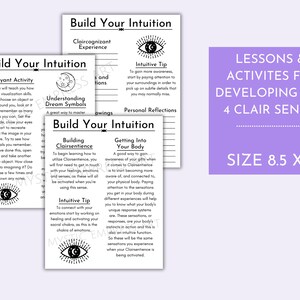 Intuition Guide Sheets Downloadable Printable Psychic Workbook Book of ...