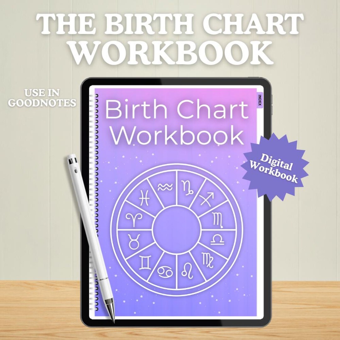 Astrology Cheat Sheets Birth Chart Digital Workbook Hyperlinked ...