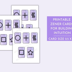 Zener Cards Printable Deck: Divination Oracle Cards (PDF Download, 8 ...