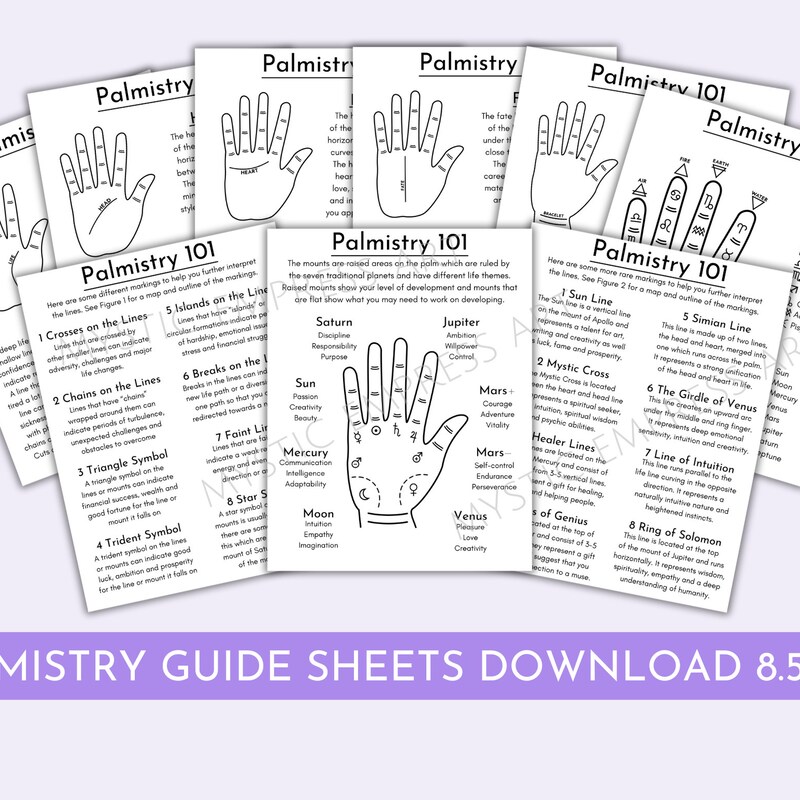 Palm Reading Guide - Etsy