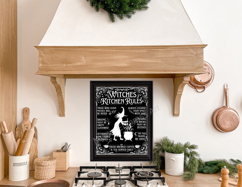 Witch Art Printable Witches Kitchen Rules Art Print Pagan Art - Etsy