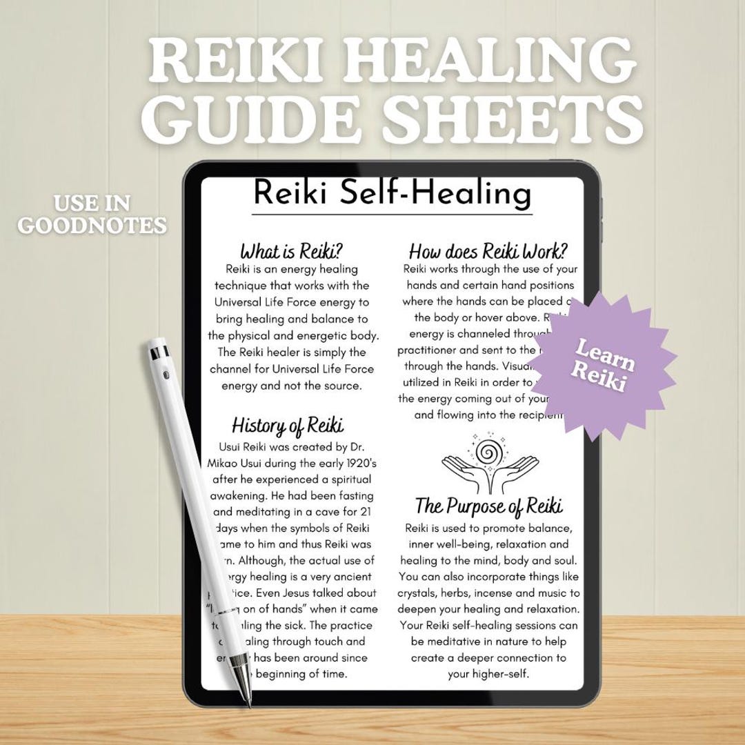 Reiki Healing Guide Sheets: Printable Workbook (PDF Download 8.5x11) - Etsy