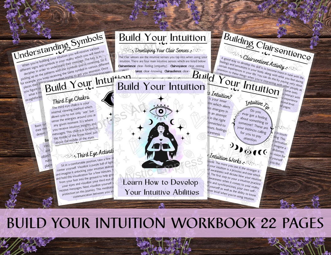 Intuition Guide Sheets Downloadable Printable Psychic Workbook Book of ...