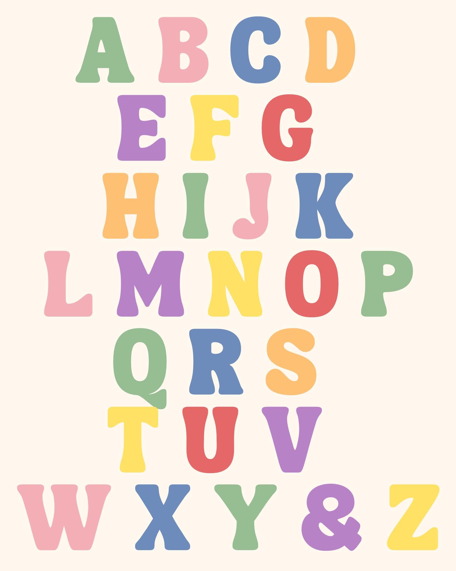 Alphabet Print Digital Download - in Order of the ABC Song Abcs - Etsy