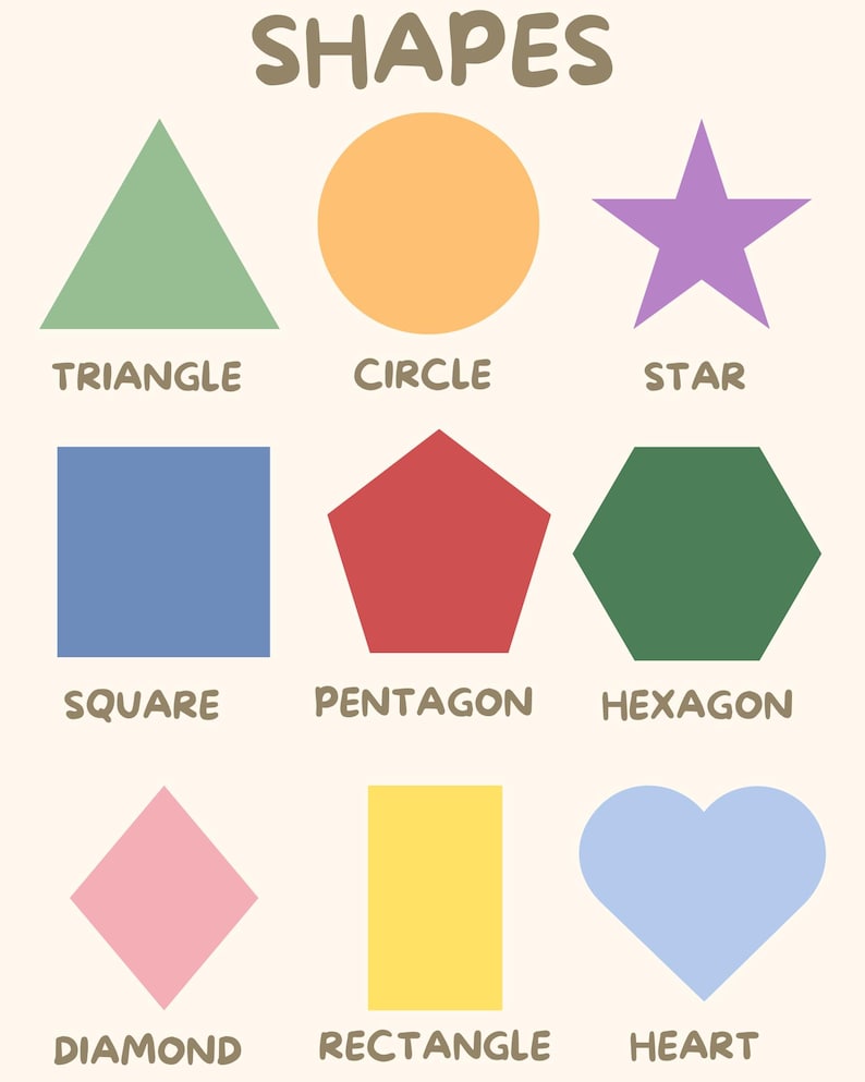 Shape Digital Download Printable PDF - Etsy