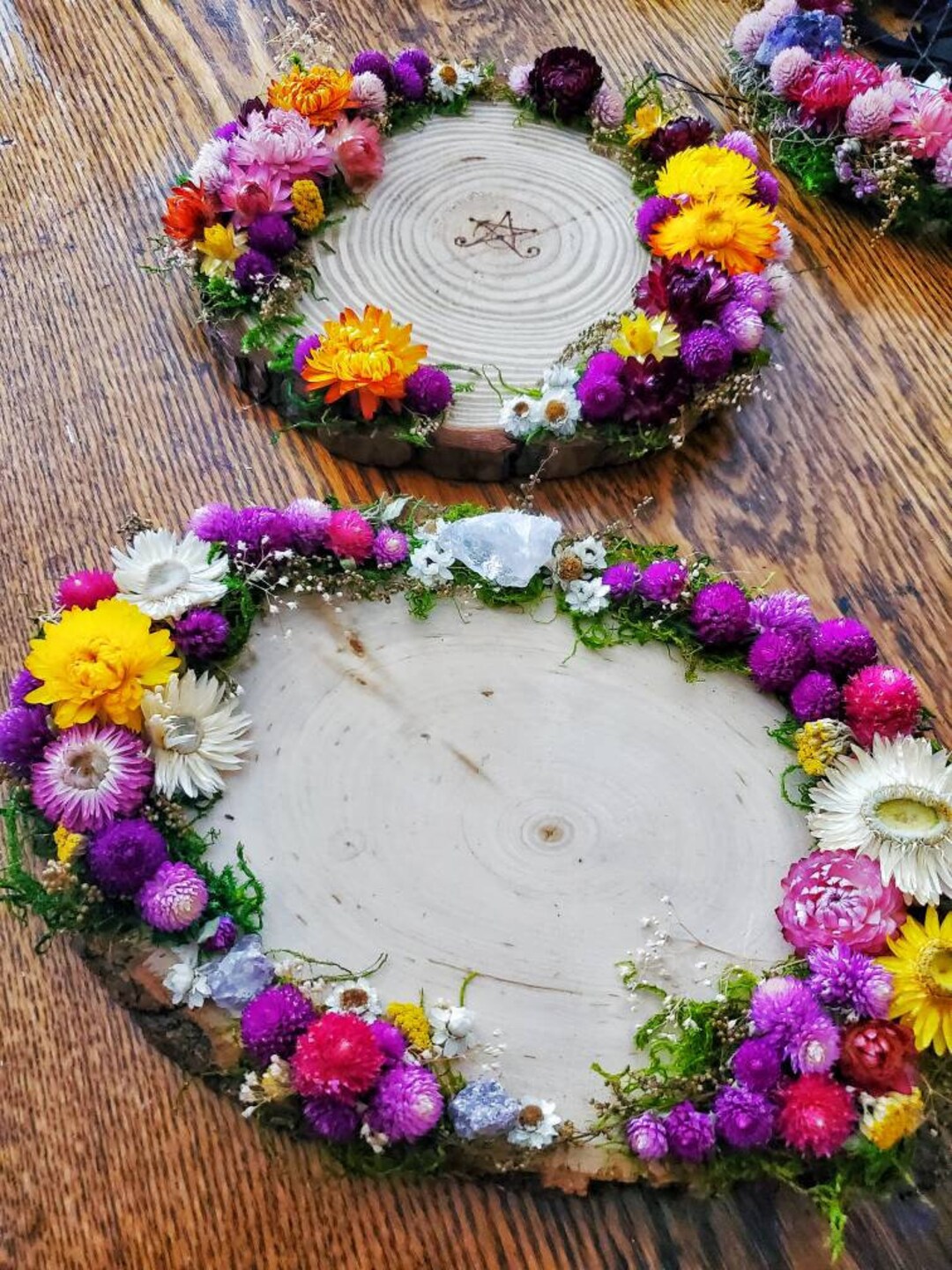 Sacred Space Wood Cut Altar Tray Flower Magick Real Dried Flower ...