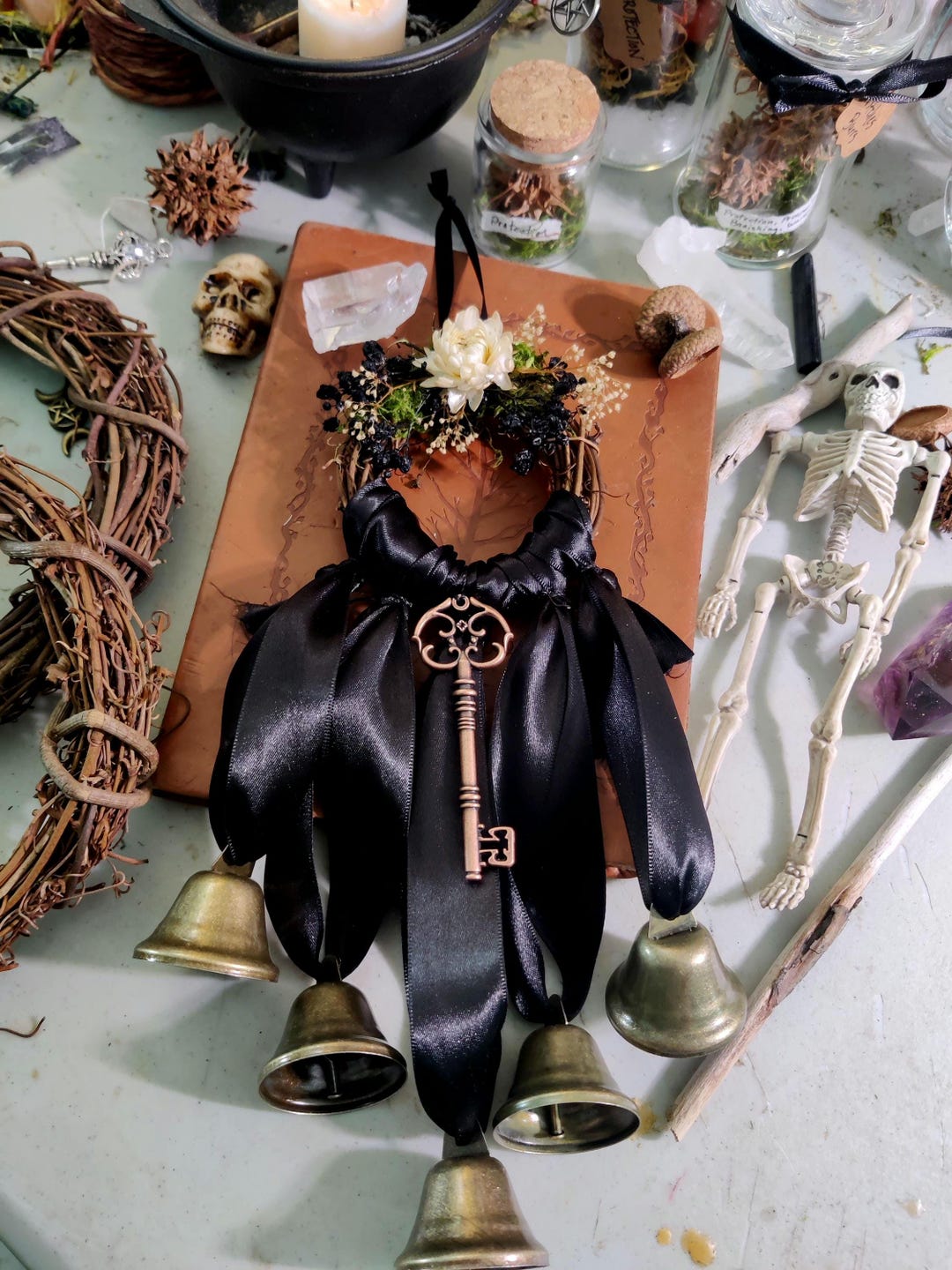 Witch Bells Door Pagan Witch Crafts Home Decor Witchy Gift Giving Dried ...