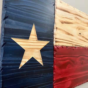 Handmade Wooden lone Star Texas State Flag - Etsy