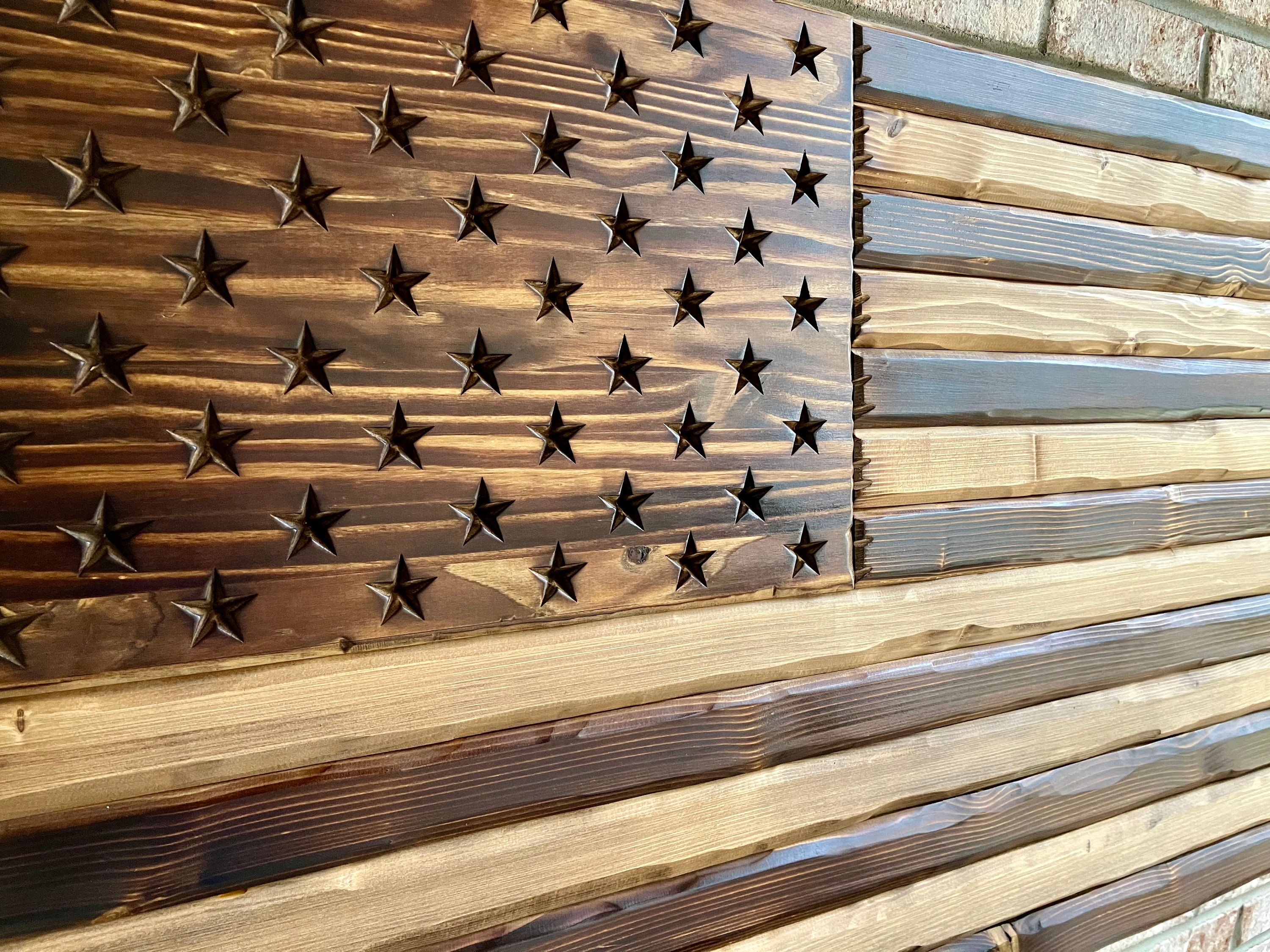 Distressed Wooden American Flag