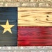 Handmade Wooden "lone Star" Texas State Flag - Etsy