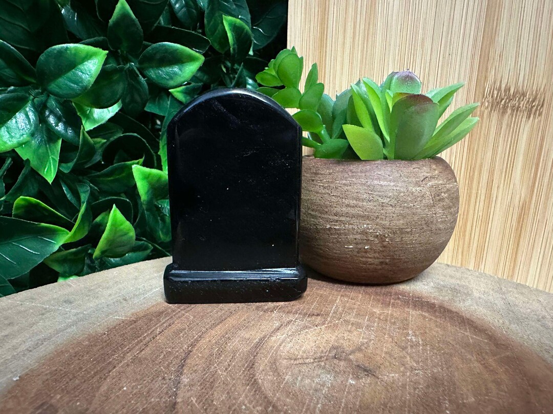 Obsidian Tombstone, Crystal Tombstone, Crystal Gravestone, Obsidian ...
