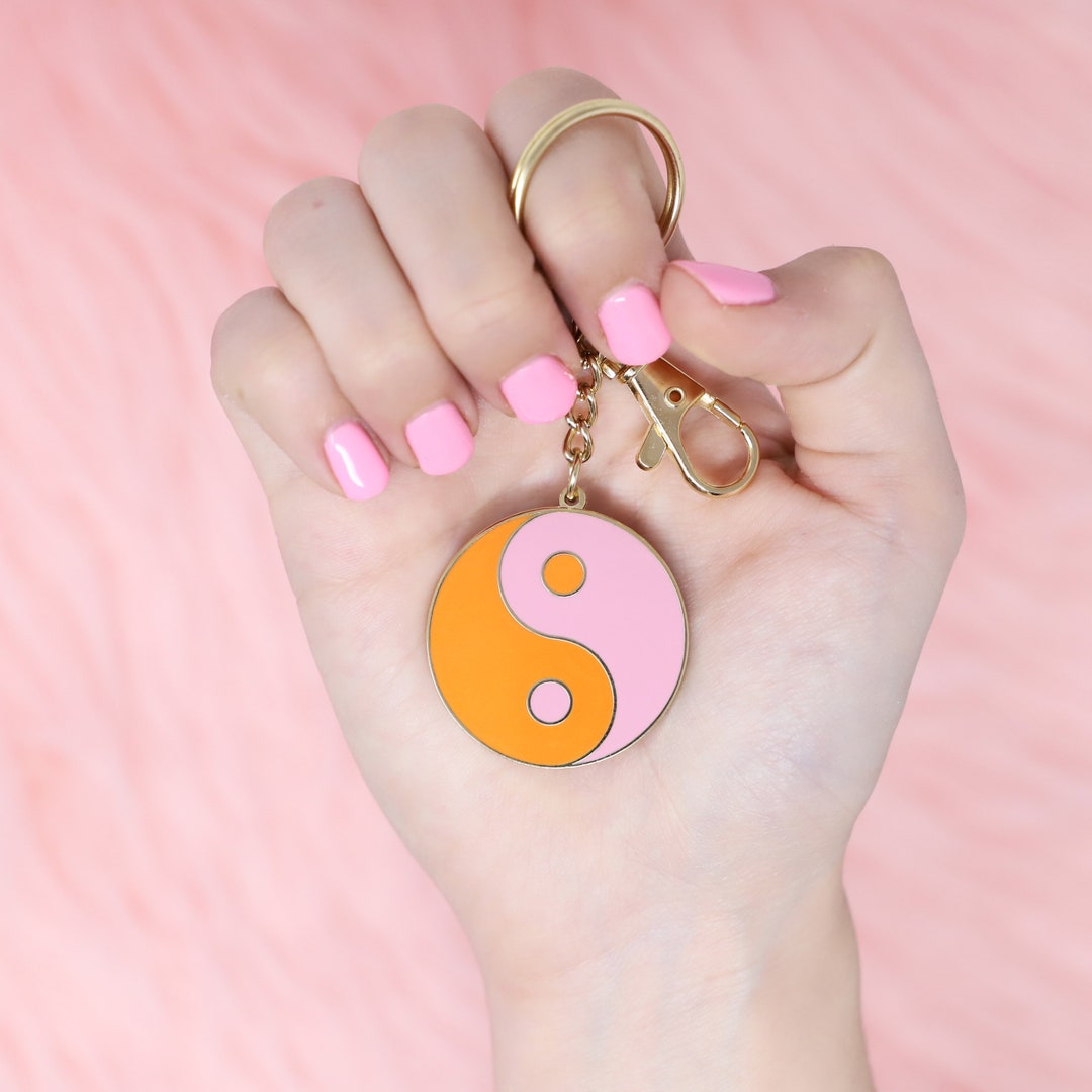 Ying Yang Keychain, Yling Ylang Keychain, Retro Keychain, Feminist ...