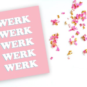 Werk,office Decor,motivational Poster,girl Boss,werk Print,goal Digger ...