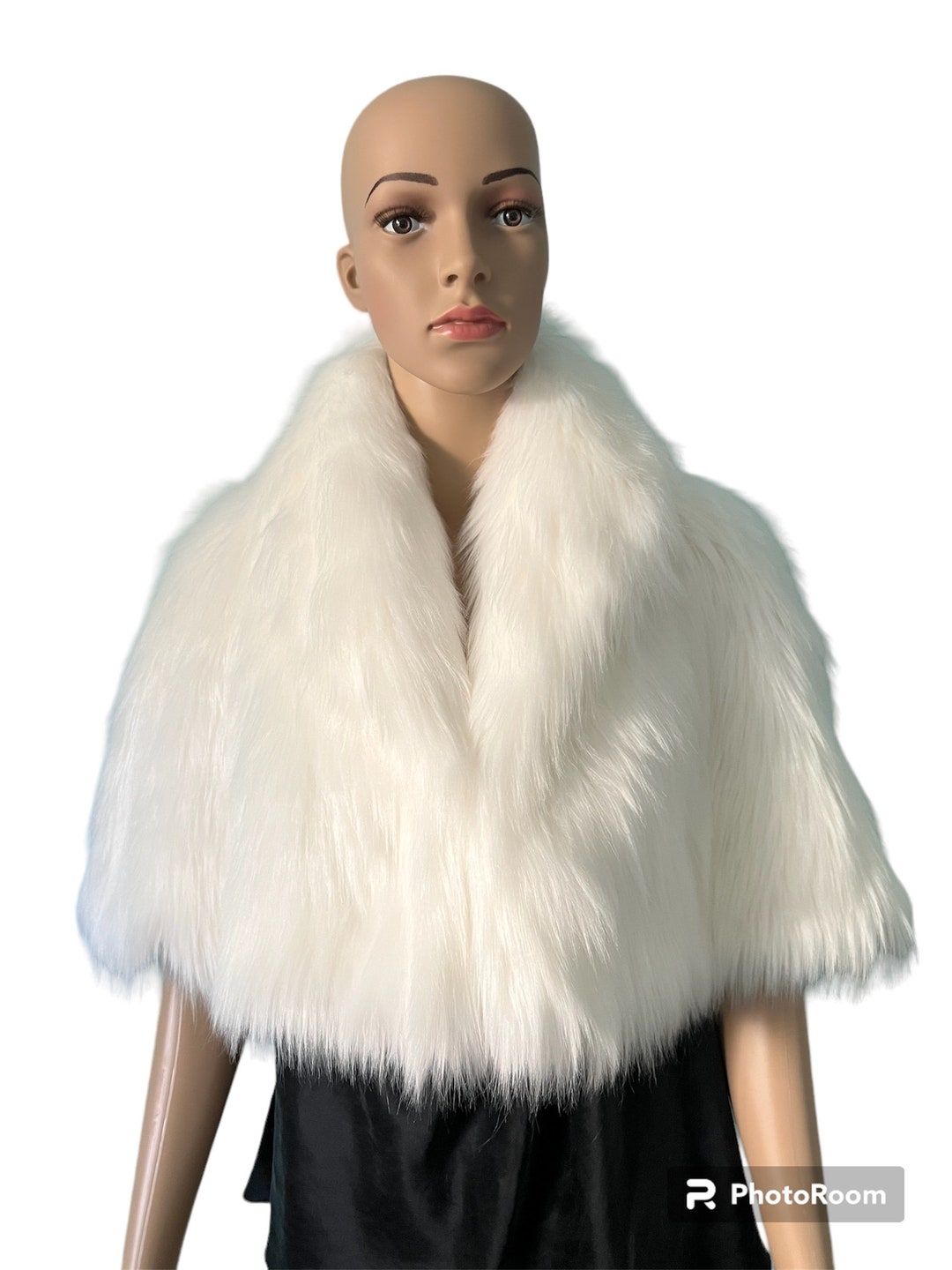 White Fox Faux Fur Cape - Etsy