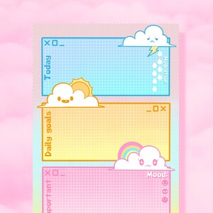 Clouds Daily Planner - Etsy