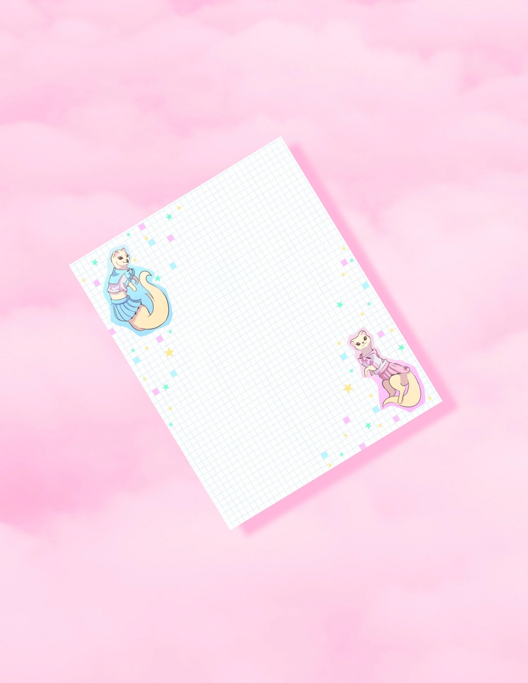 Sailor Fuku Ferrets Kawaii Cute Notepad - Etsy