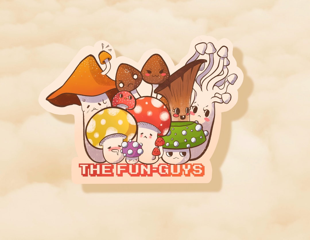 The Fun-guys Mushroom/fungi Laptop Decal - Etsy