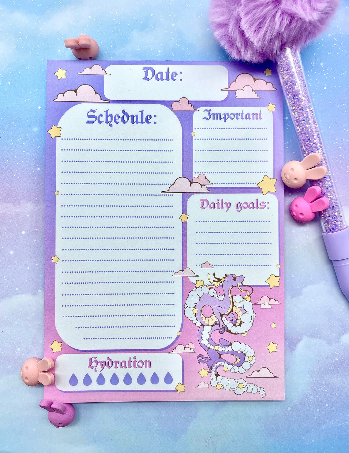 Dreamy Dragon Daily Planner - Etsy