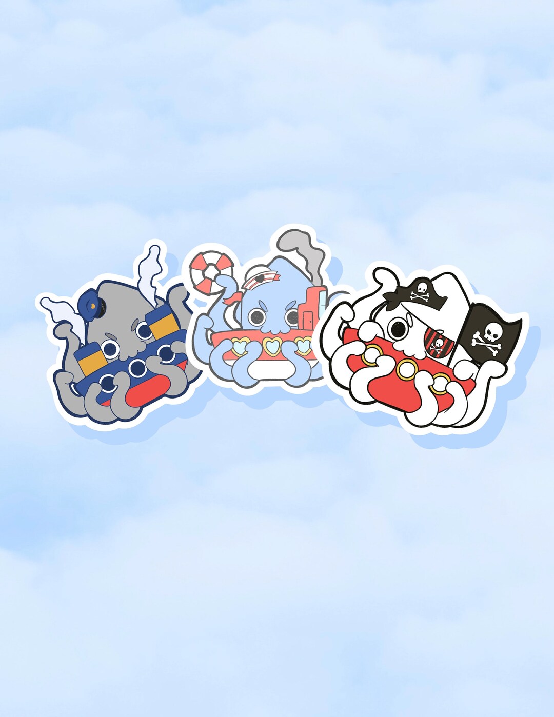 Krakens Sticker Set 0f 3 - Etsy
