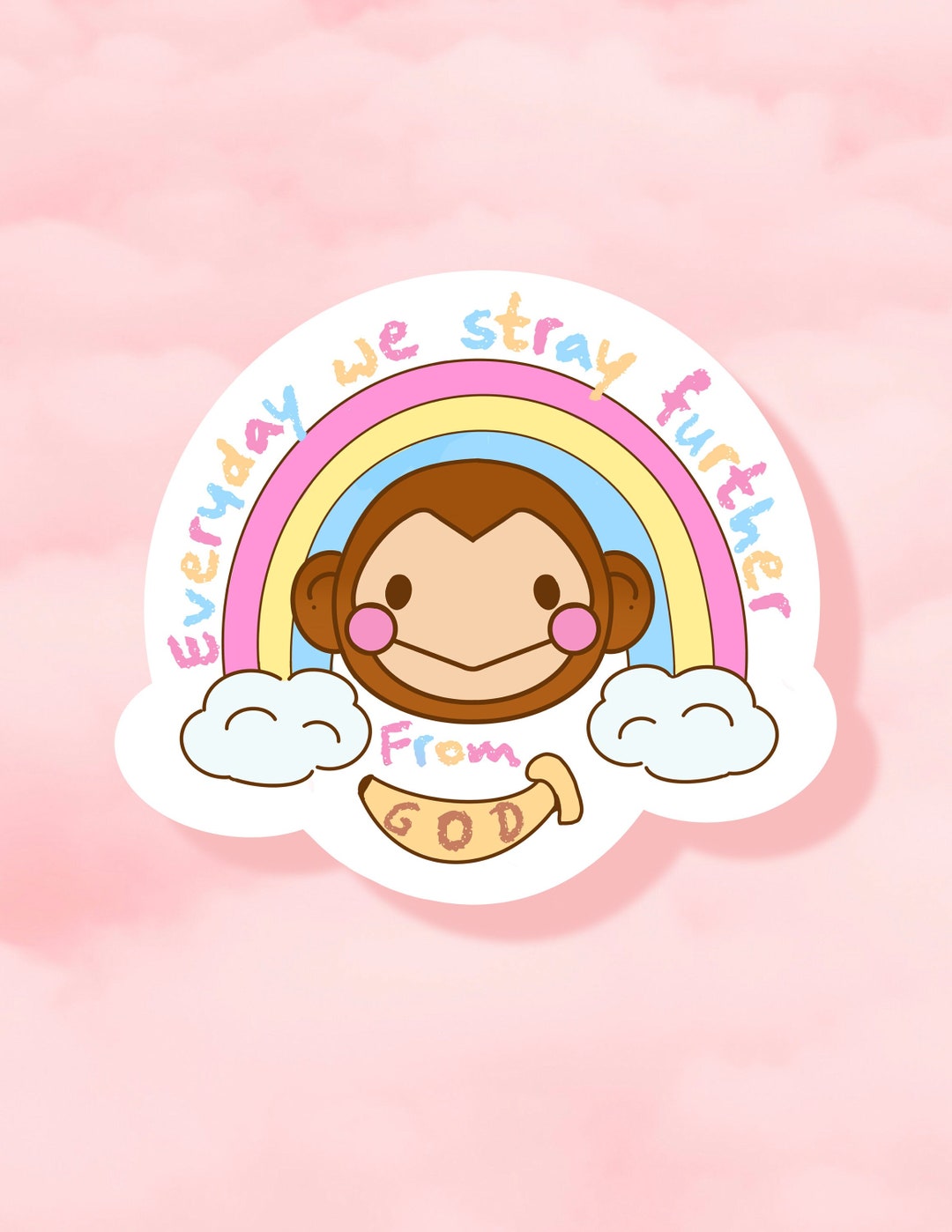 Doom Monkey Holographic Sticker - Etsy