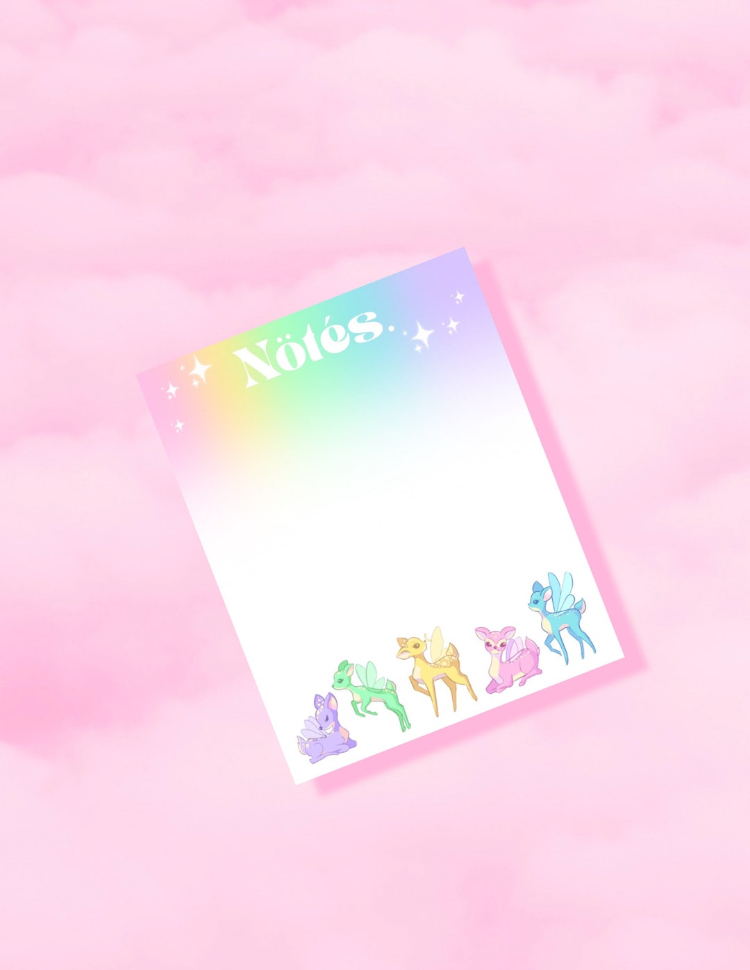Fairy Deer Kawaii Cute Notepad - Etsy UK