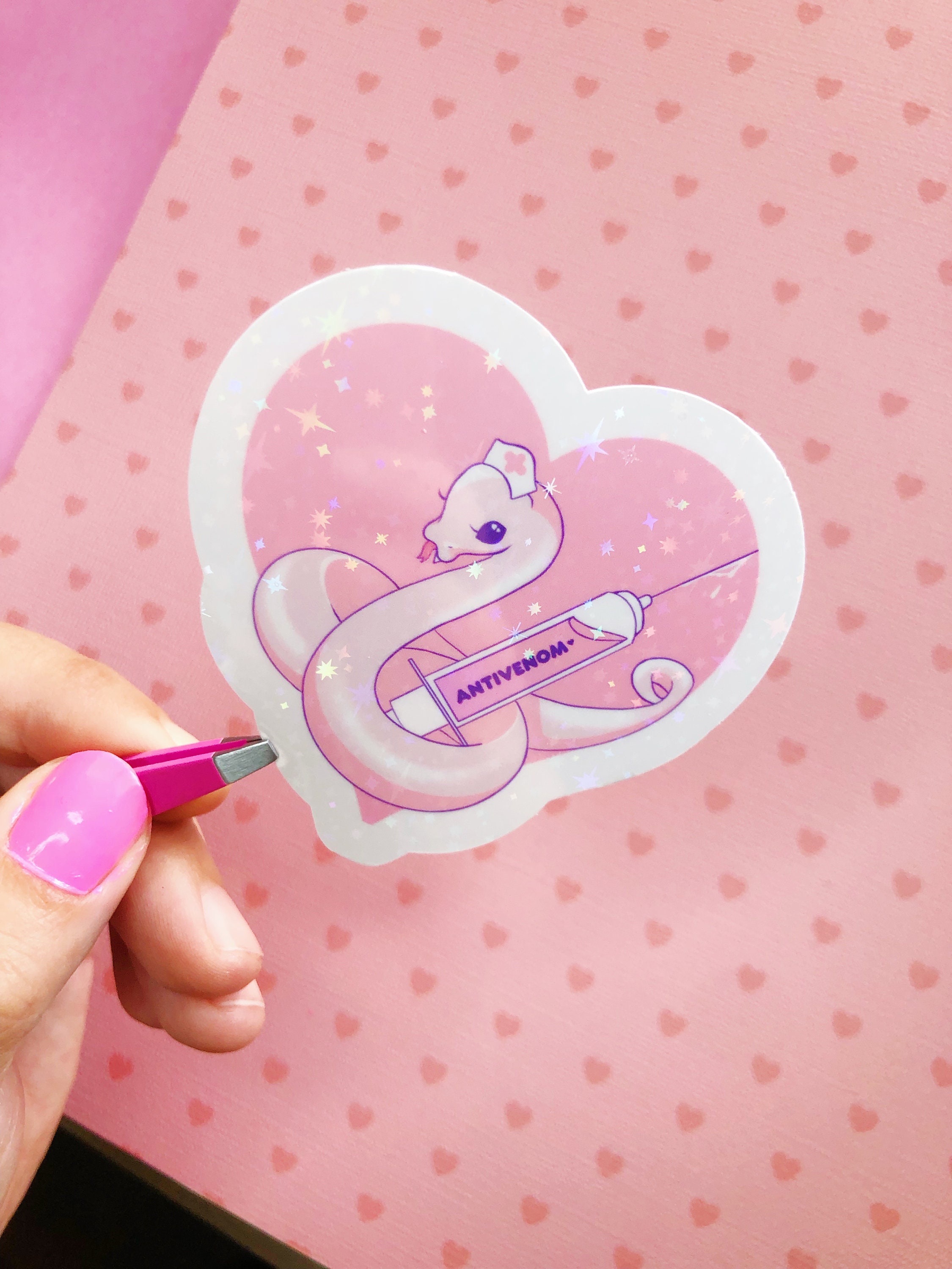 Antivenom Nurse Snake Glitter Holographic Sticker Laptop Decal - Etsy