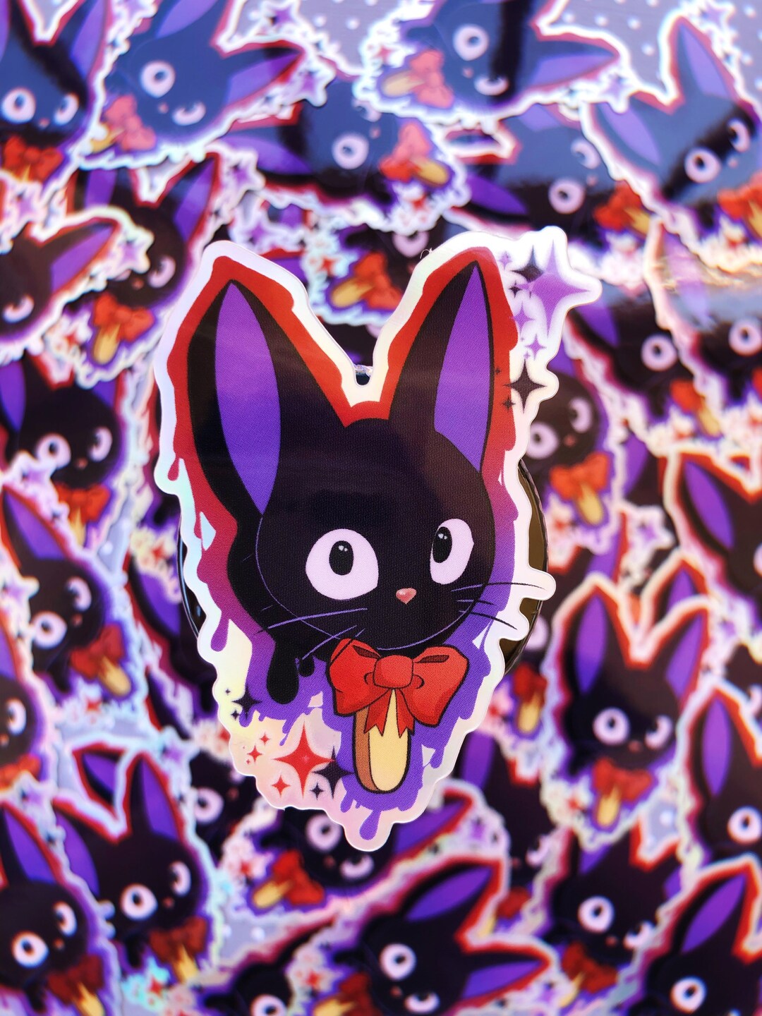 Kiki’s Delivery Service Jiji Ice Cream Pop Holographic Sticker Cute ...