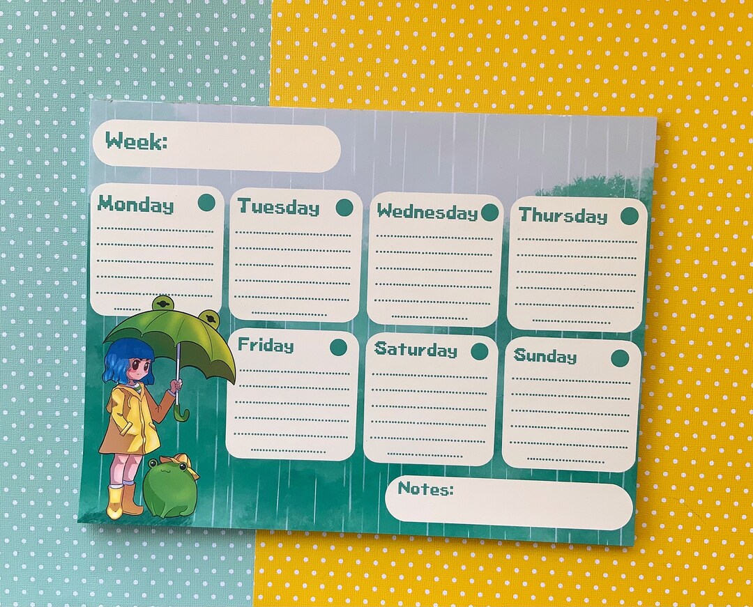 Froggy Friends Weekly Planner - Etsy