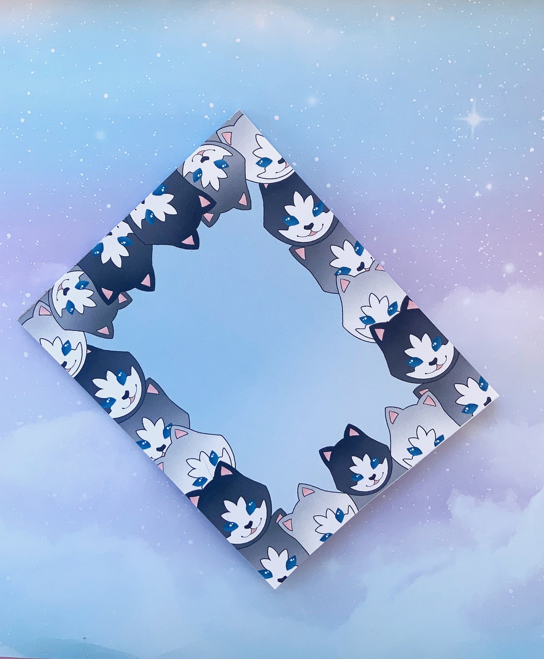 Husky Puppies Kawaii Cute Notepad - Etsy