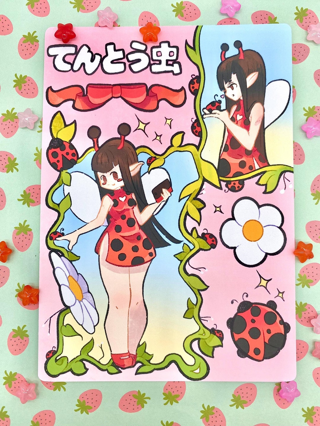 Ladybug Mini Print - Etsy