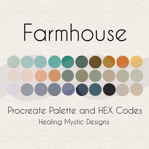 Farmhouse Procreate Palette Procreate Color Palette HEX - Etsy