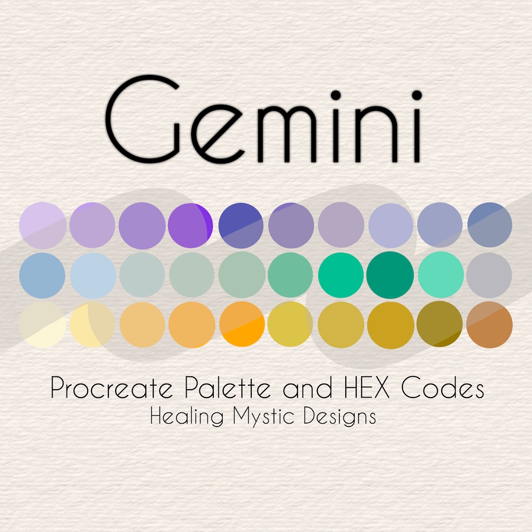 Gemini Procreate Palette, Procreate Color, Procreate Tools, Procreate ...