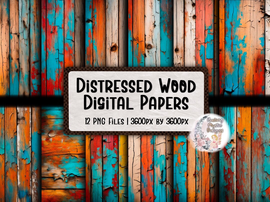 Distressed Wood Digital Papers, Wood Digital Paper, Digital Papers ...